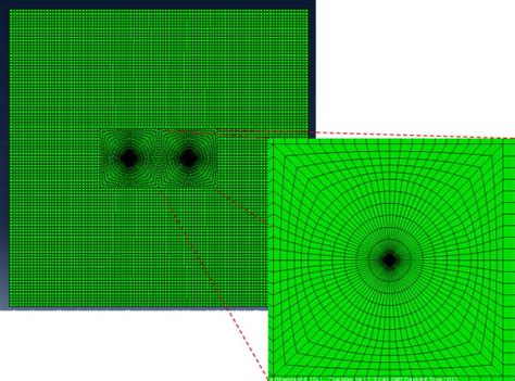 mesh used for abaqus simulations near the crack tip the mesh is