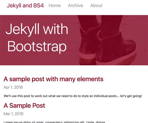 Creating A Jekyll Blog With Bootstrap 4 And Sass Part 5