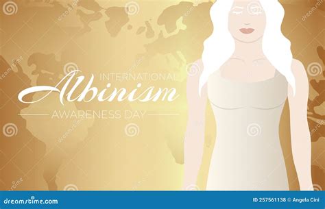 International Albinism Awareness Day Albinism Chromosome Genetic Rare Disorder Cartoon Vector