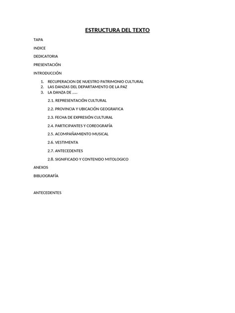 Estructura Del Texto Pdf