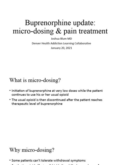 Buprenorphinesuboxone Micro Initionation Induction While Using