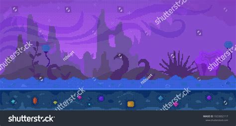 Pixel Game Interface Layout Design Dark Stock Vector Royalty Free Shutterstock
