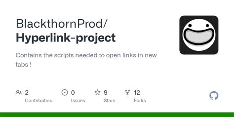 Github Blackthornprodhyperlink Project Contains The Scripts Needed