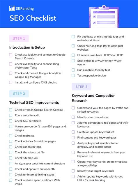 Free Seo Checklist Template Use It To Boost Your Site