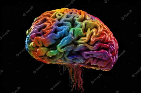 Premium Ai Image Embracing Neurodiversity Colorful 3d Rendering Of The Diverse Brain Ai