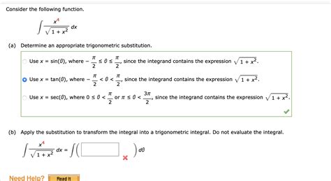 Solved B Apply The Substitution To Transform The Integral Chegg Com