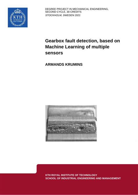 pdf gearbox fault detection based on machine learning of dokumen tips
