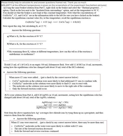 Solved Please Kindly Help To Calculate Kc And Answer Chegg Com