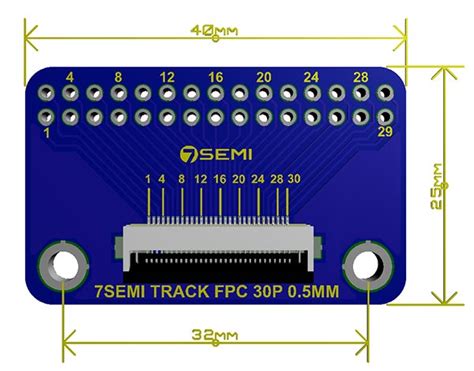 Buy 7semi 30 Pin 0 5mm Ffc Fpc Connector Breakout Online Evelta