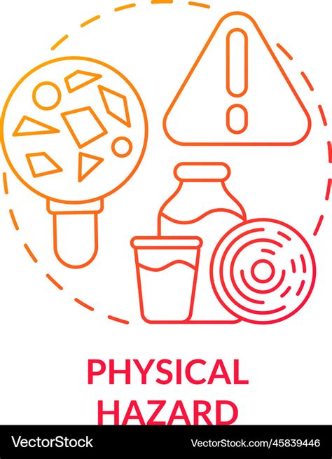 Physical Hazard Red Gradient Concept Icon Vector Image