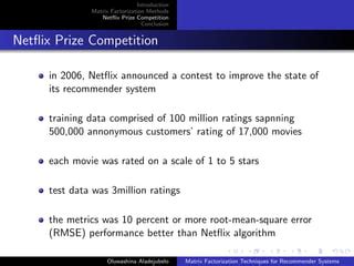 Matrix Factorization Technique For Recommender Systems Pdf