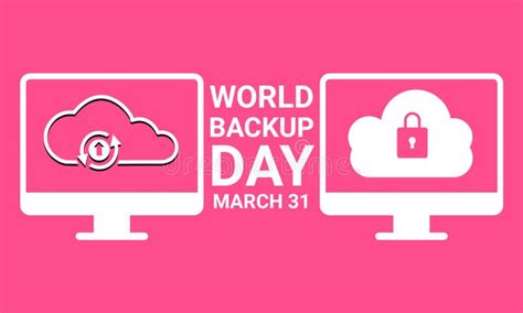 World Backup Day Poster Stock Illustration Illustration Of Modern