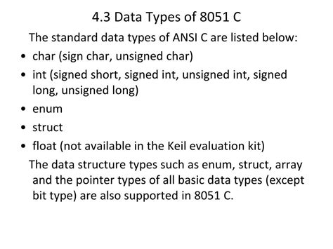 Ppt Chapter 4 Embedded C Programming With 8051 Powerpoint