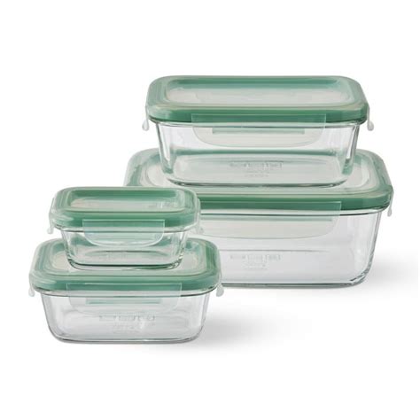 Oxo 8 Piece Smart Seal Glass Rectangle Container