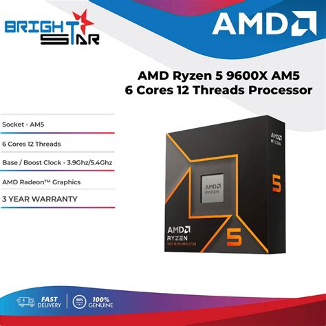 AMD Ryzen 5 9600X AM5 6 Cores 12 Threads Processor Shopee Malaysia