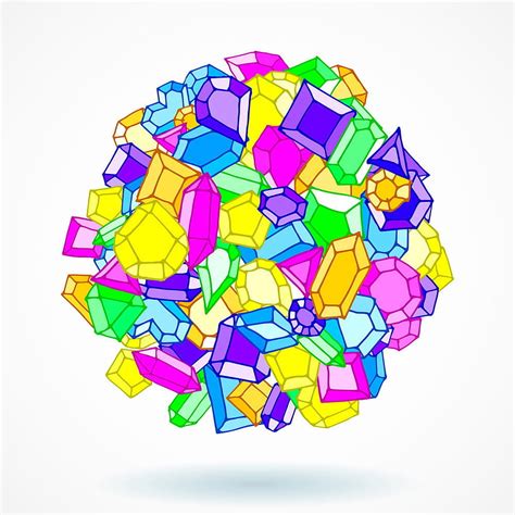 만화 낙서 보석 공 배경 벡터 Eps Ai Uidownload