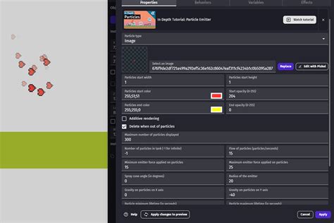 Particles Emitter Strange Rotation Bugs Reports Gdevelop Forum