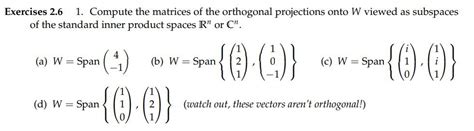 Solved Exercises Compute The Matrices Of The Chegg