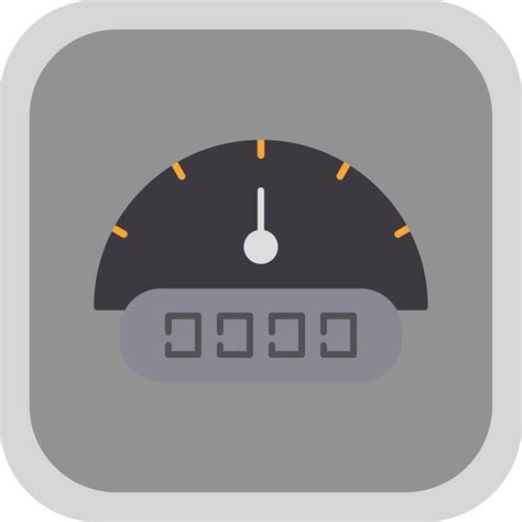 Tachometer Flat Round Corner Icon 42989151 Vector Art At Vecteezy