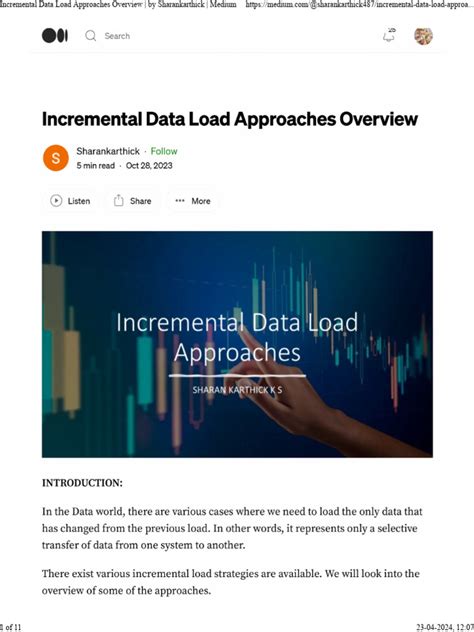 incremental data load approaches overview by sharankarthick medium