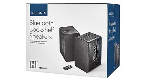 Insignia Bluetooth Bookshelf Speakers Pair Black Easy Setup