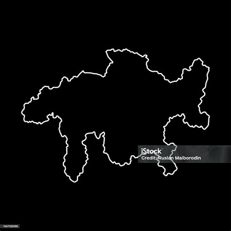 Grisons Map Cantons Of Switzerland Vector Illustration Stock