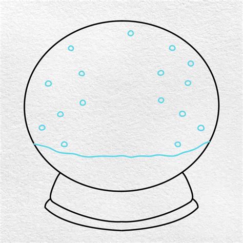 Snow Globe Drawing At Madeleine Frayne Blog