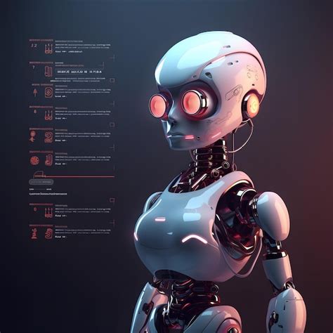 Premium Ai Image Robot Beside Data Screen Concept Of Chatbot With Ai