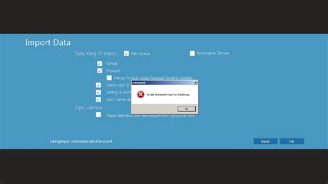 Invalid Data Pump Ketika Impor Data Barang Ke Zahir Pos 6