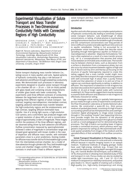 Pdf Reactive Transport In Porous Media A Comparison Of Model Prediction With Laboratory