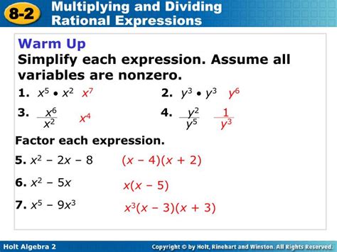 ppt warm up simplify each expression assume all variables are