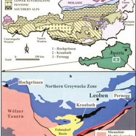 Tectonic Scheme Of The Eastern Alps A And Schematic Geological Map Of