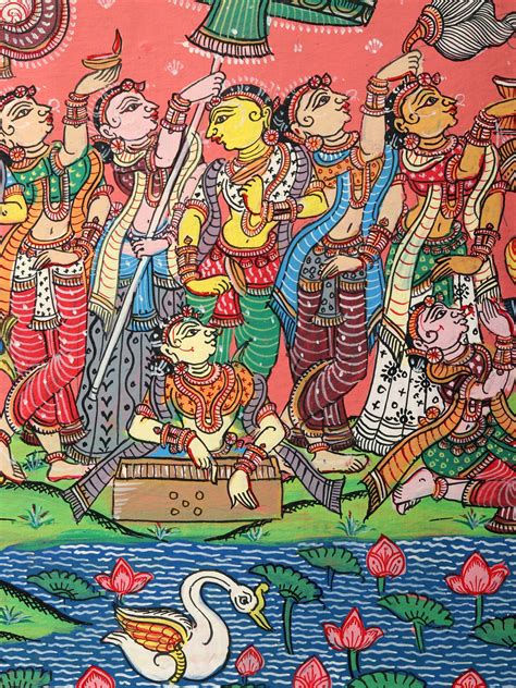 Rasleela - Celebration View of Radha Krishna with Gopis | Exotic India Art