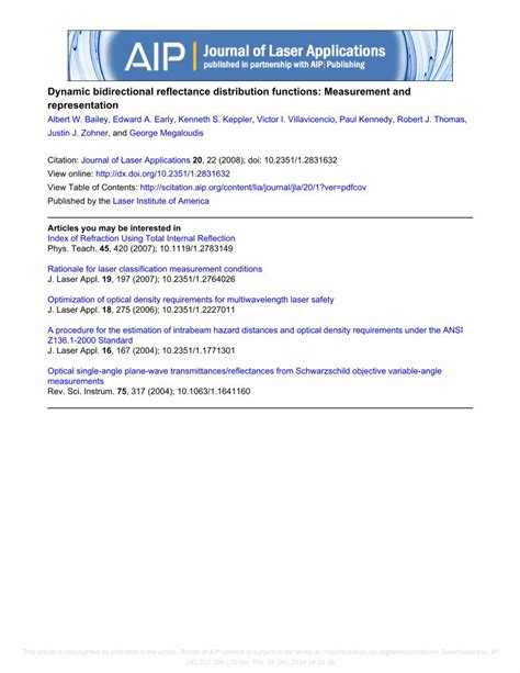 Pdf Dynamic Bidirectional Reflectance Distribution Functions Measurement And Representation