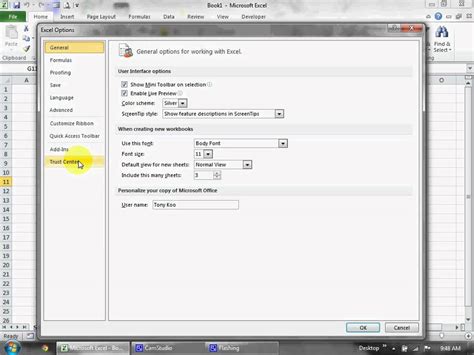 Excel 2010 Enable All Macros Youtube