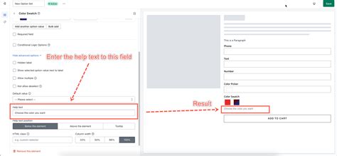 Add A Help Text To Product Options