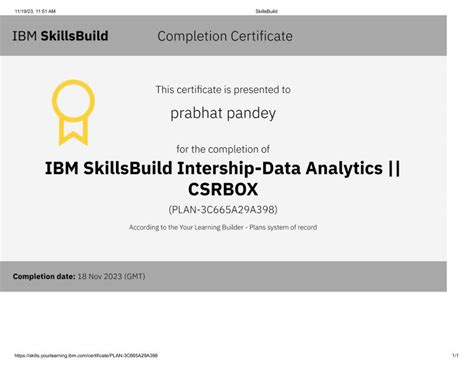 earned ibm certificate in data analysis using python prabhat pandey