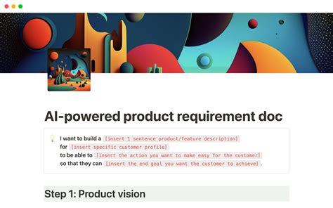 ai powered product requirement doc by nikita khandwala notion template
