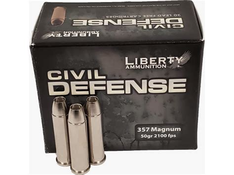 Liberty Civil Defense 357 Mag Ammo 50 Grain Fragmenting Hollow Point