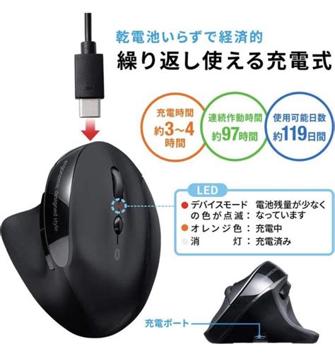 Yahooオークション サンワサプライ Bluetooth エルゴノミクスマウス