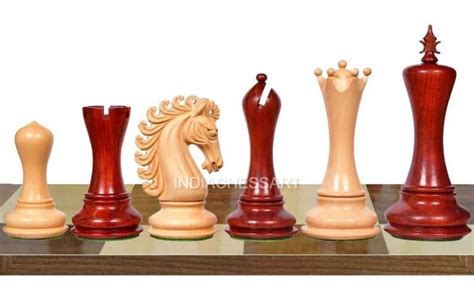 INDIACHESSART William Hallett London Reproduced Chess Set In Natural Boxwood