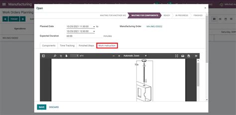 Planning Work Orders By Production In Odoo 15 Manufacturing