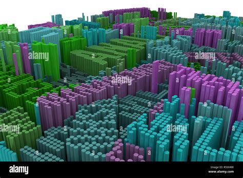 Colorful 3d Rendering Block Geometric Structure Shape Composition For Web Page Wallpaper