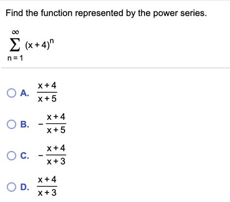 solved find the function represented by the power series e