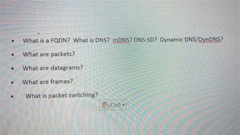 Solved What Is A FQDN What Is DNS MDNS DNS SD Dynamic Chegg Com
