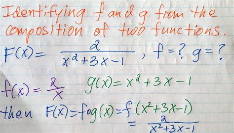 Composition Of Functions Identifying F And G Math Tutoring And Exercises Math Tutoring Ottawa