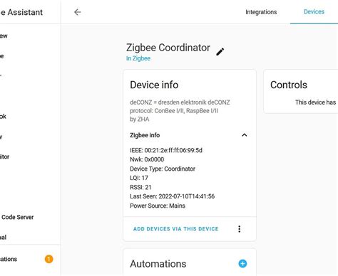 Zha Integration No Firmware Version Of Zigbee Coordinator Zigbee Home Assistant Community