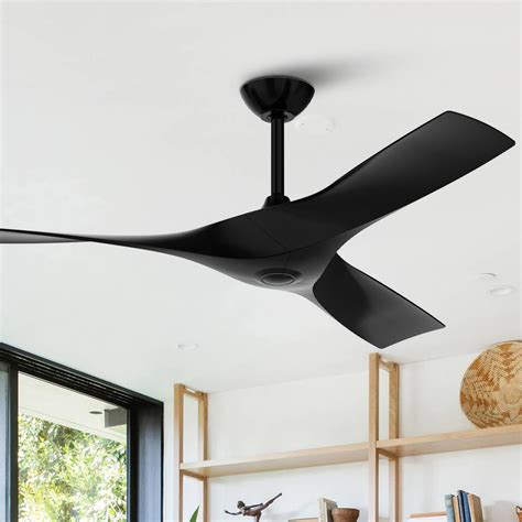 60 Modern Black Abs 3 Blade Indoor Led Ceiling Fan With Remote On Sale Bed Bath And Beyond