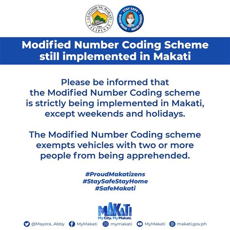 My Makati Please Be Informed That The Modified Number