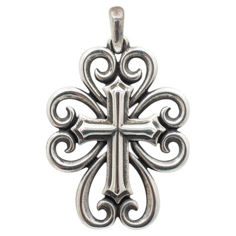 James Avery 925 Sterling Silver Retired La Primavera Cross Pendant For
